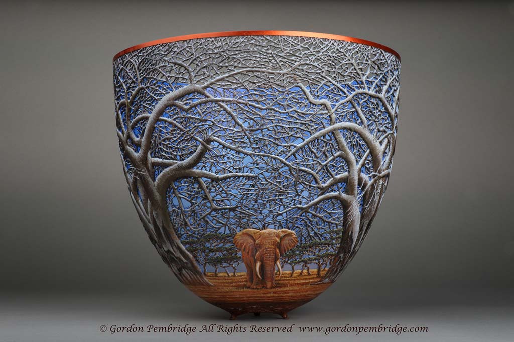 The Red Elephants Of Tsavo – Gordon Pembridge Wildlife Artist