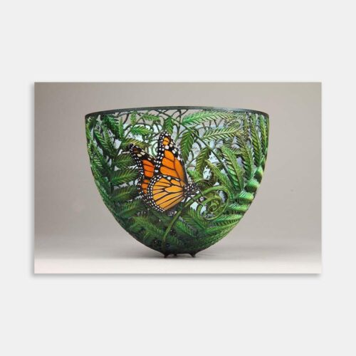 Monarch and Koru Fern – Gordon Pembridge Wildlife Artist